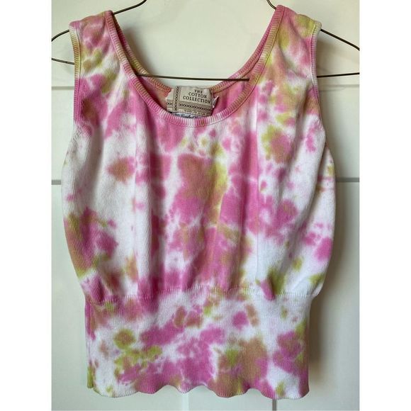 cotton collection | Tops | Vintage Pinkgreen Tyedyecrop | Poshmark